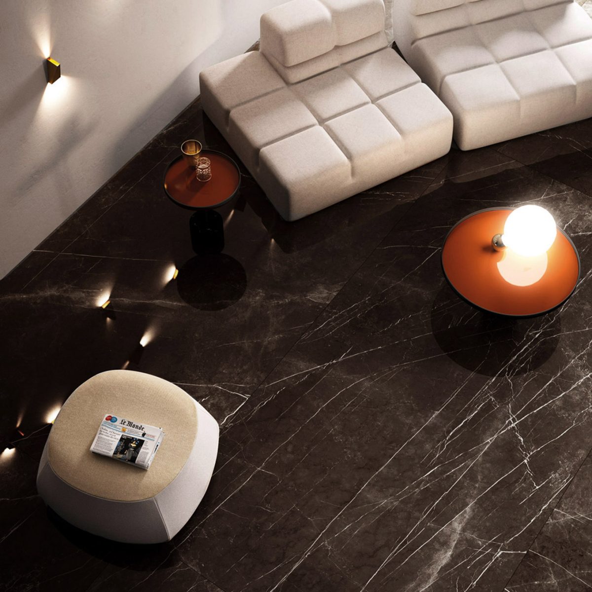 Brown 1000 x 2500 mm Marble effect porcelain tile | Marmi Maximum ...
