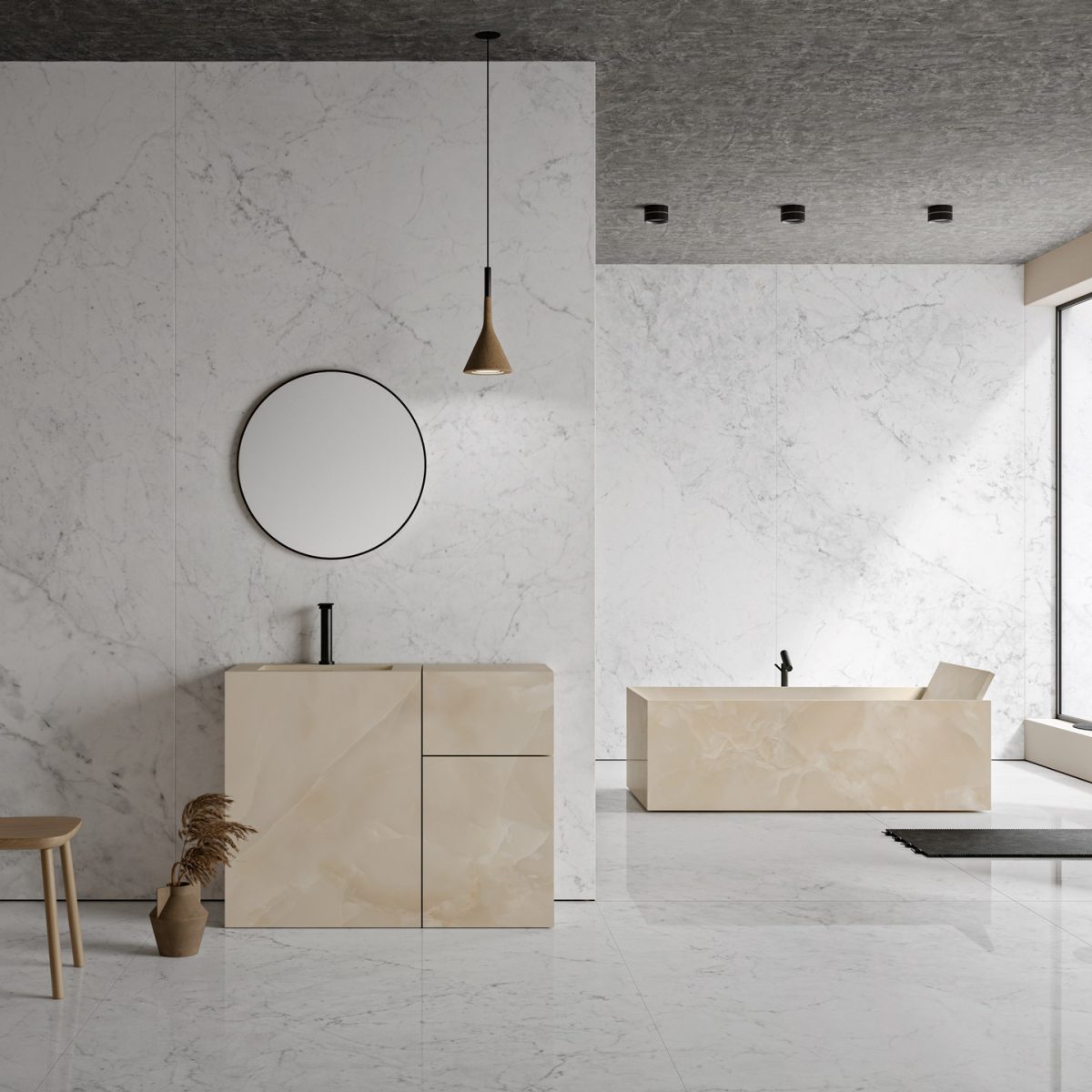 White 1500 x 3000 mm Marble effect porcelain tile | Ariostea Ultra Marmi Michelangelo Altissimo ...