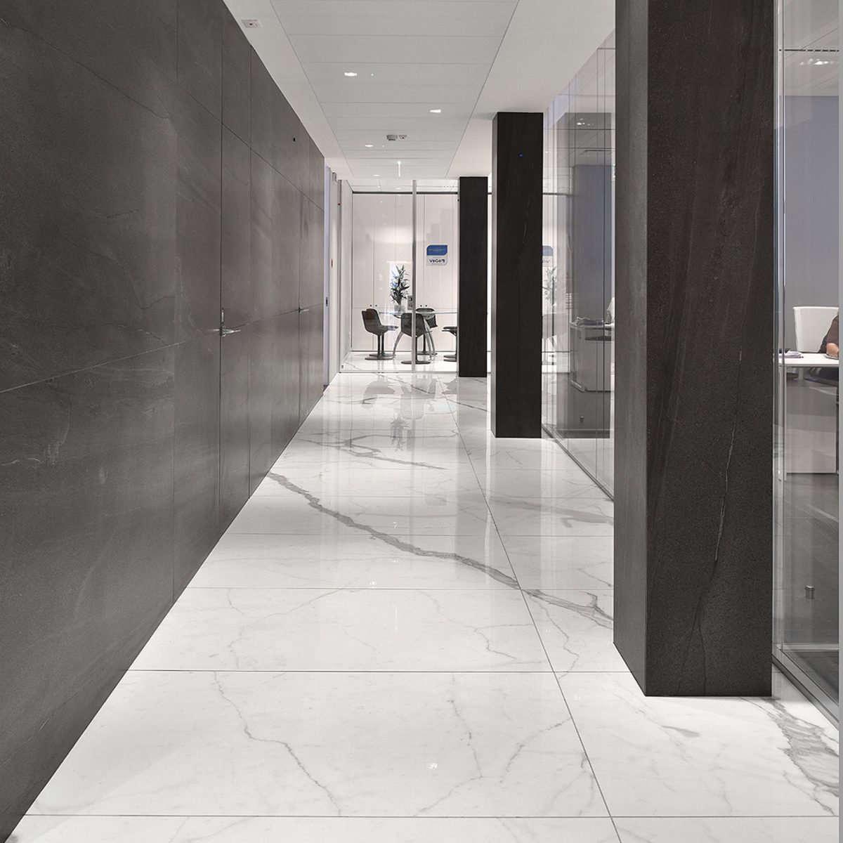 White 600 x 600 mm Marble effect porcelain tile | Fiandre Marble Lab ...