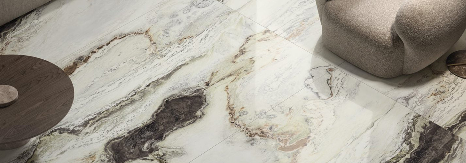 Marble effect porcelain tiles - Emporio Surfaces