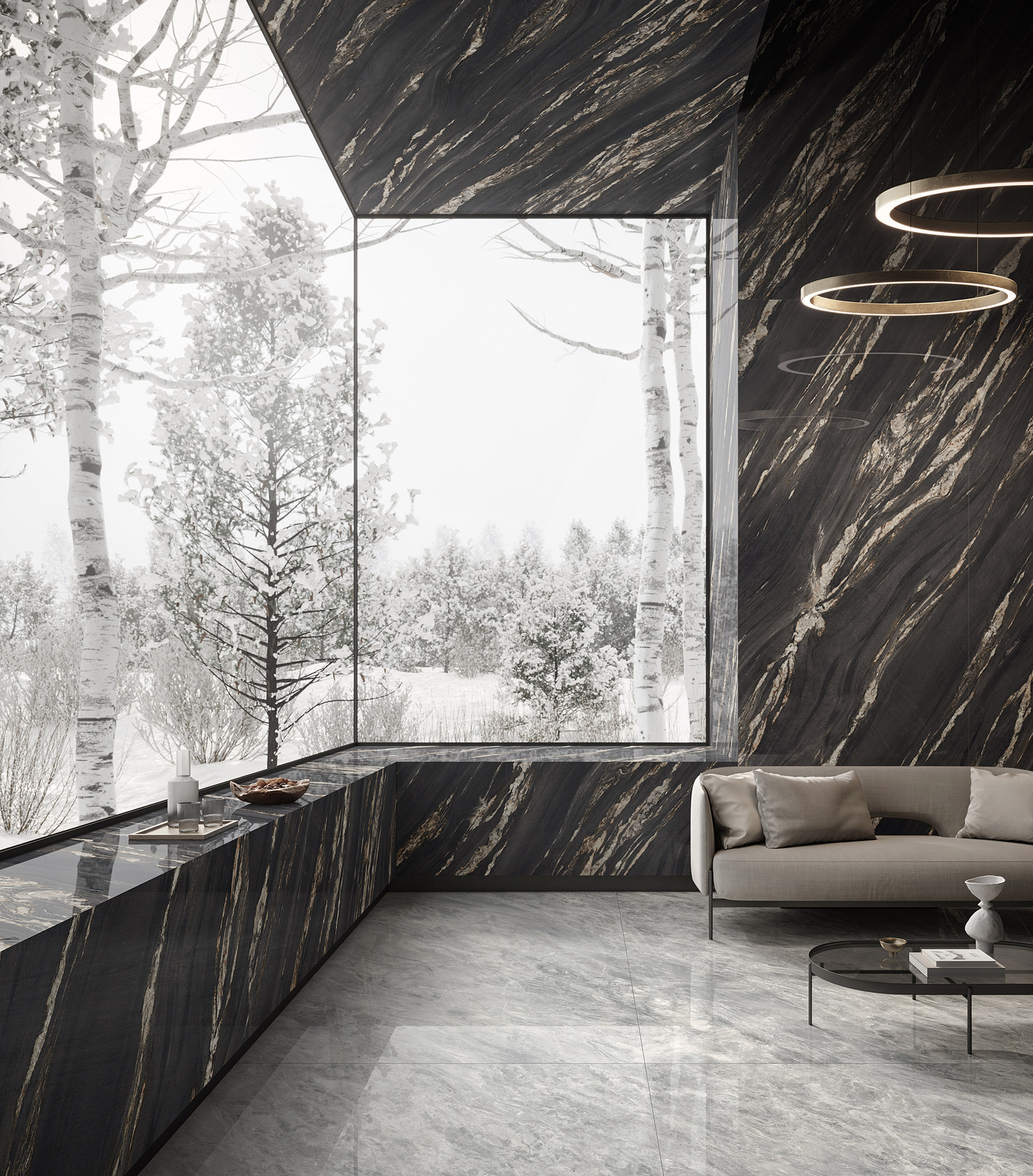 Fiandre Marble Lab Bardiglio Sublime Marble effect porcelain tiles ...