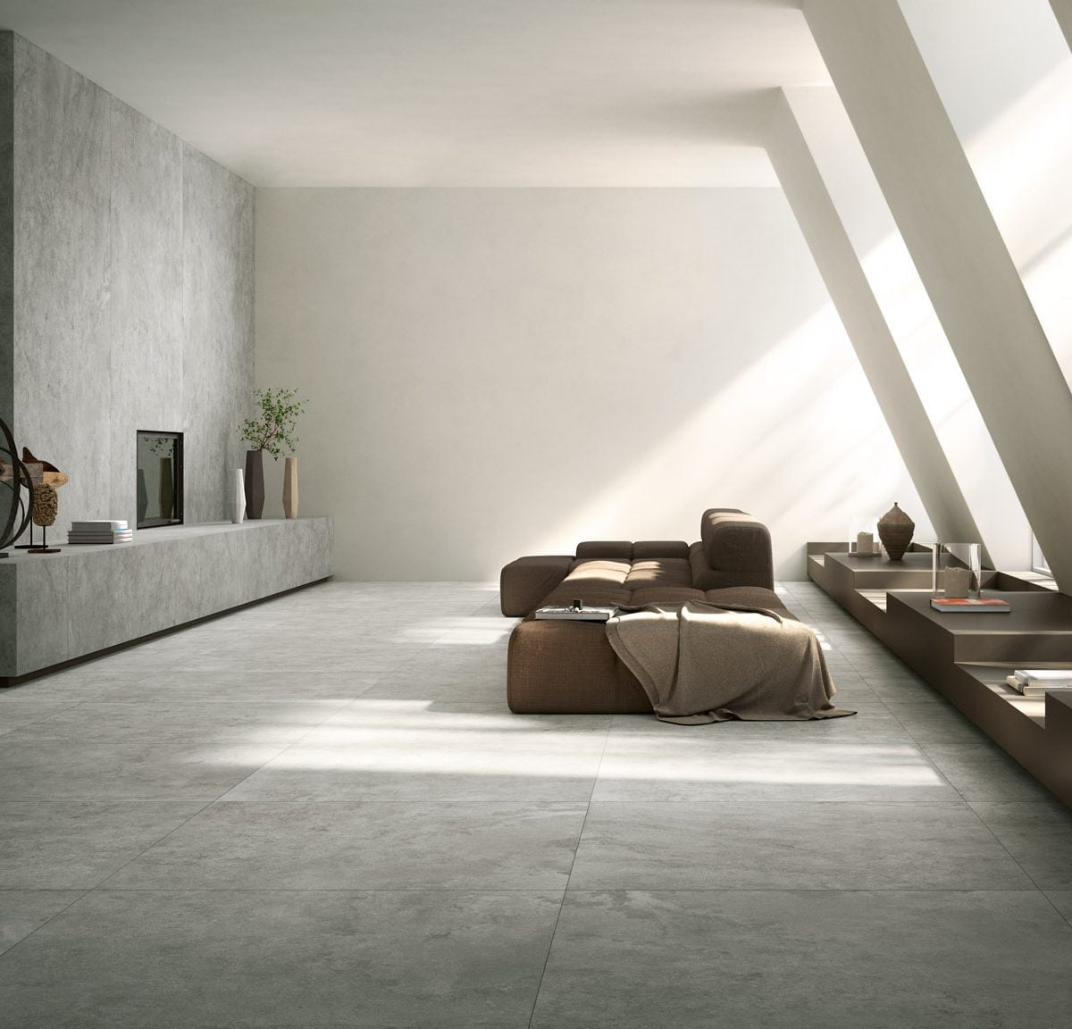 Grey 1000 x 1000 mm Stone effect porcelain tile | Ultra Pietre Azul ...