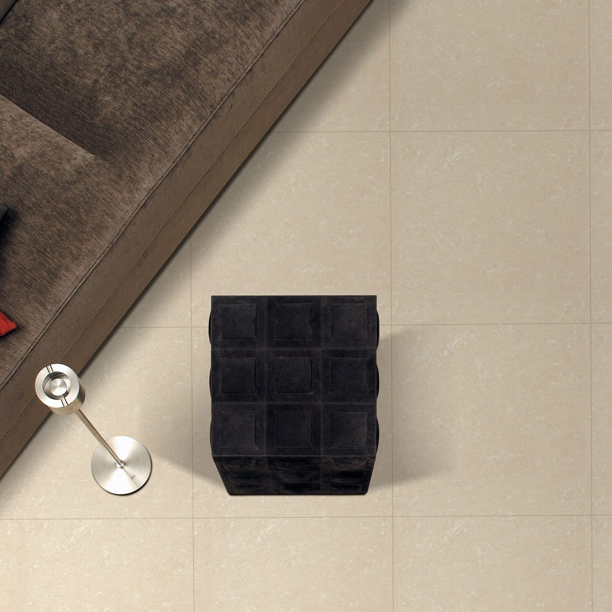 Cream 800 x 800 mm Marble effect porcelain tile | Nabel Marmo Milan ...