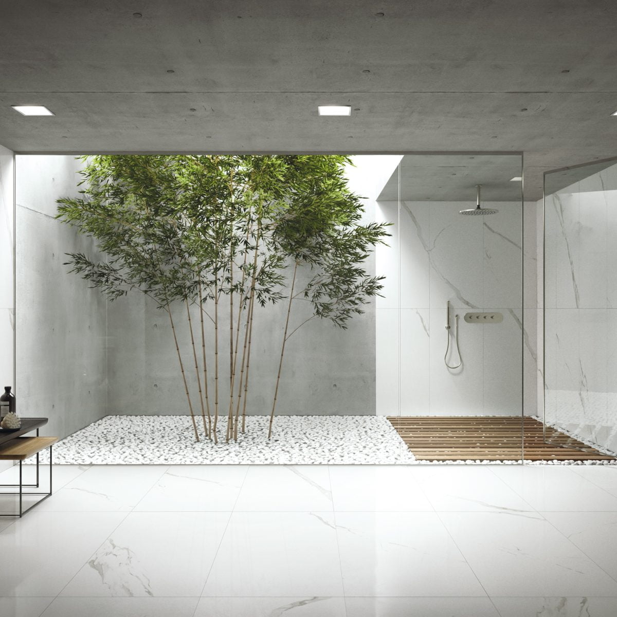 White 600 x 1200 mm Marble effect porcelain tile | Marmi Classici ...