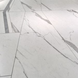 White 600 x 600 mm Marble effect porcelain tile | Marmi Classici ...