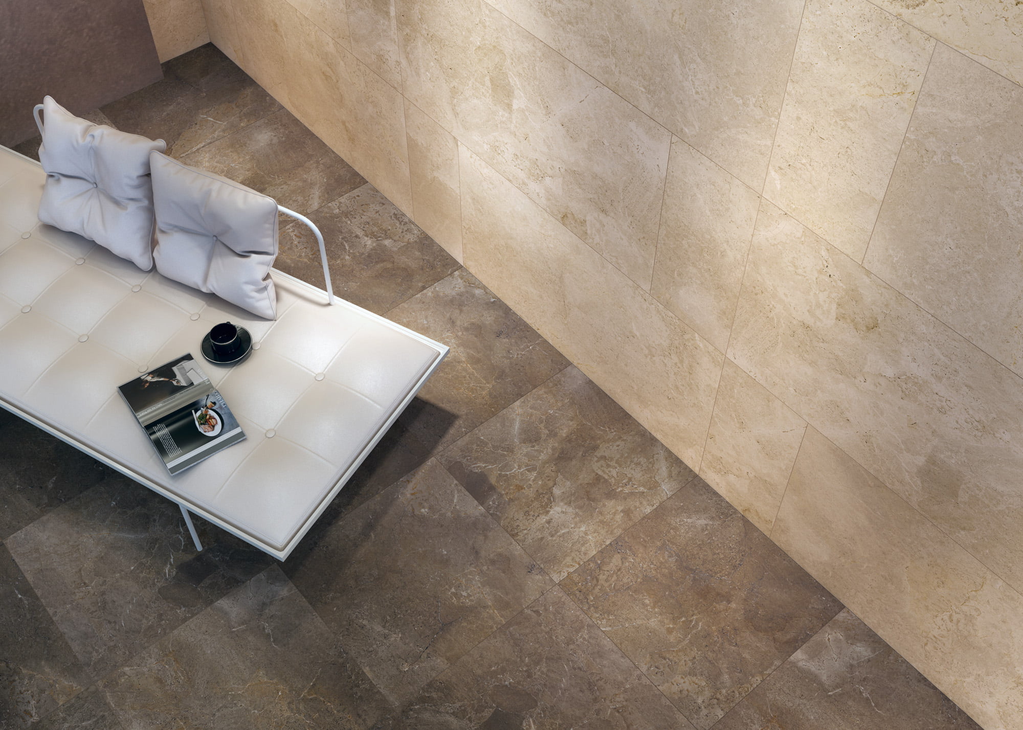 Porcelaingres Royal Stone Noble Beige Stone Effect Porcelain Tiles 600 ...