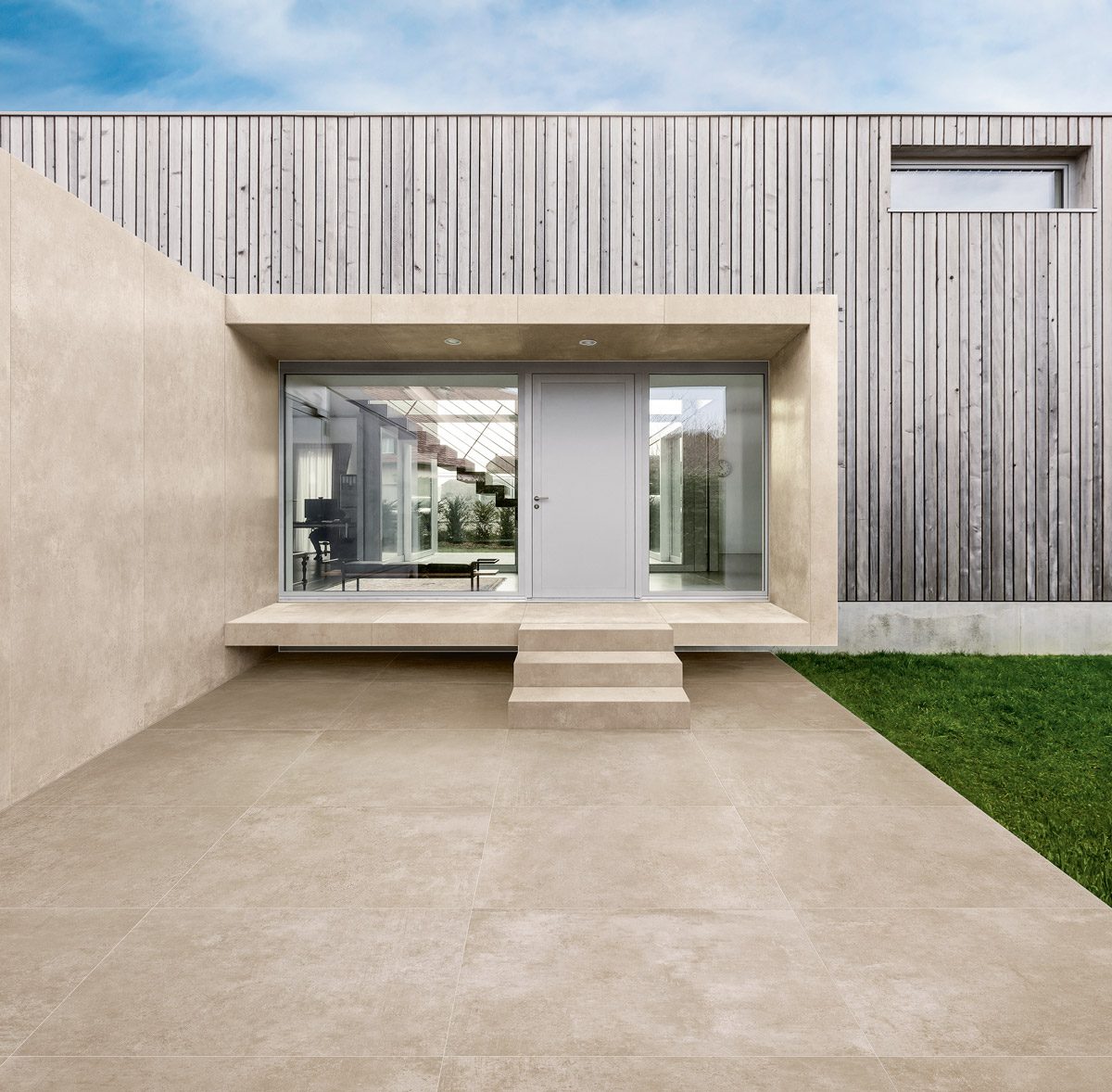 Cream 1500 x 3000 mm Concrete effect porcelain tile | Ariostea Ultra ...