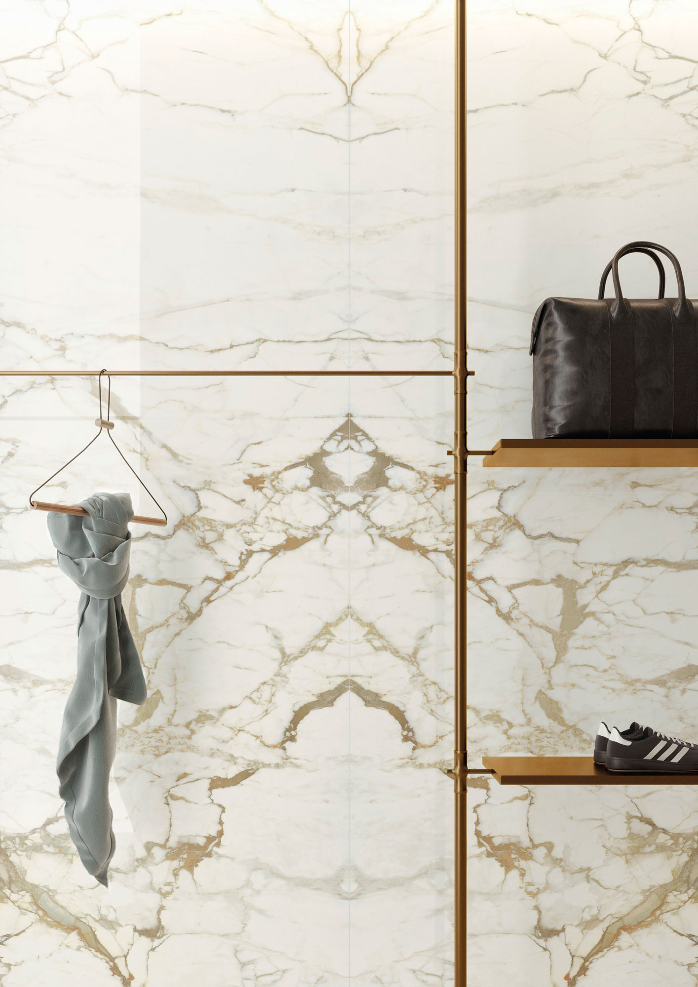 Ariostea Ultra Marmi Calacatta Macchia Vecchia Bookmatched Block B ...