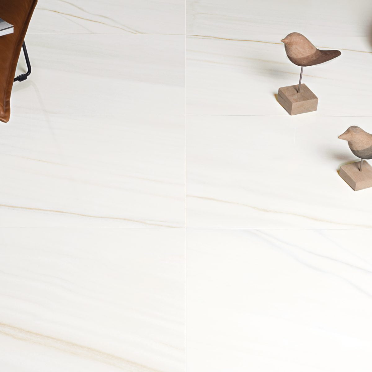 White 600 x 1200 mm Marble effect porcelain tile | Marmi Classici ...