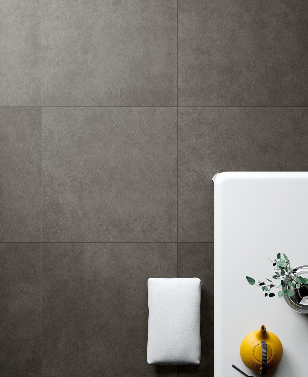 Grey 1000 x 1000 mm Stone effect porcelain tile | Fiandre Fjord Maximum ...