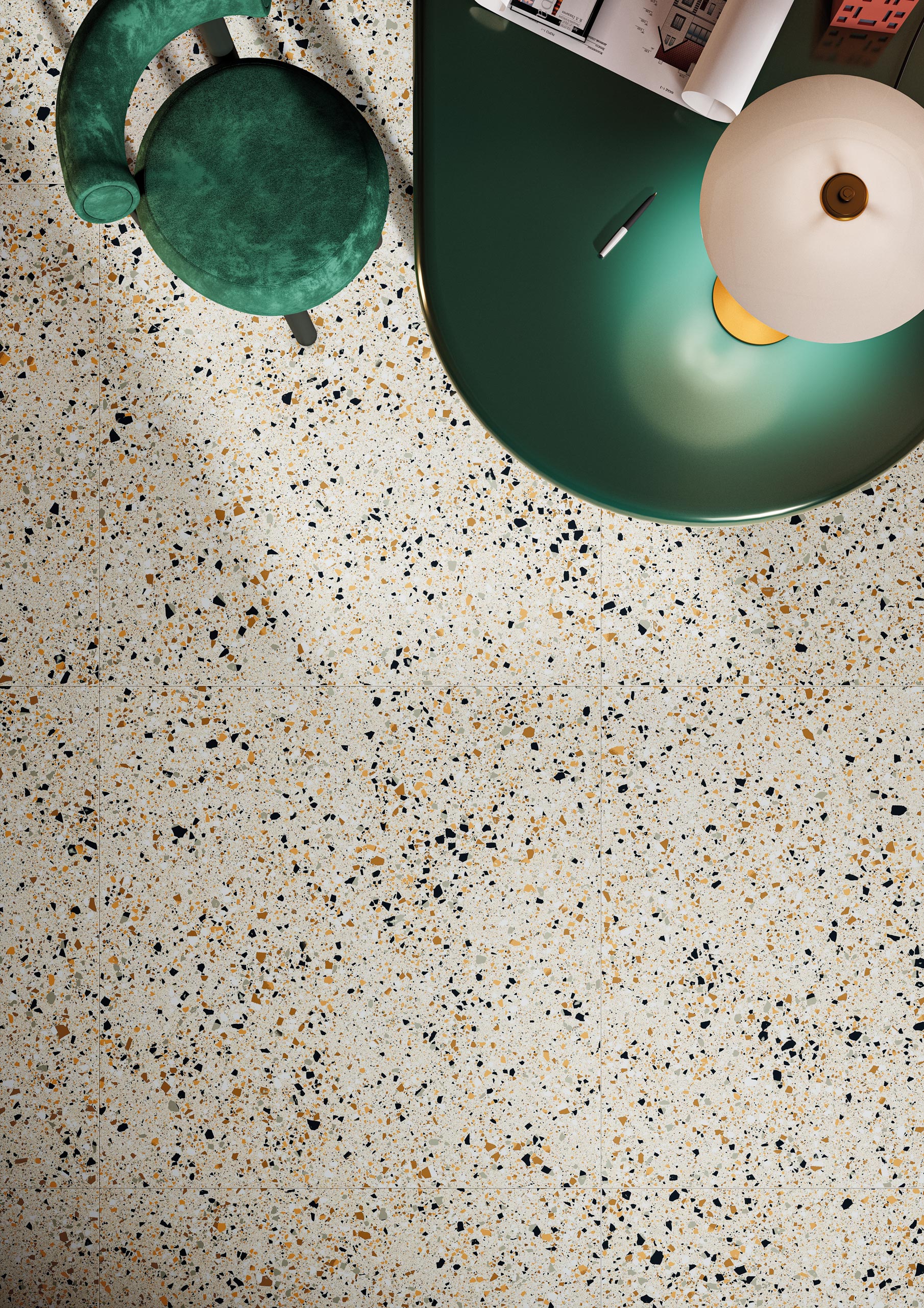 FMG Maxfine Venice Ivory Stone effect porcelain tiles Natural 1200 x ...