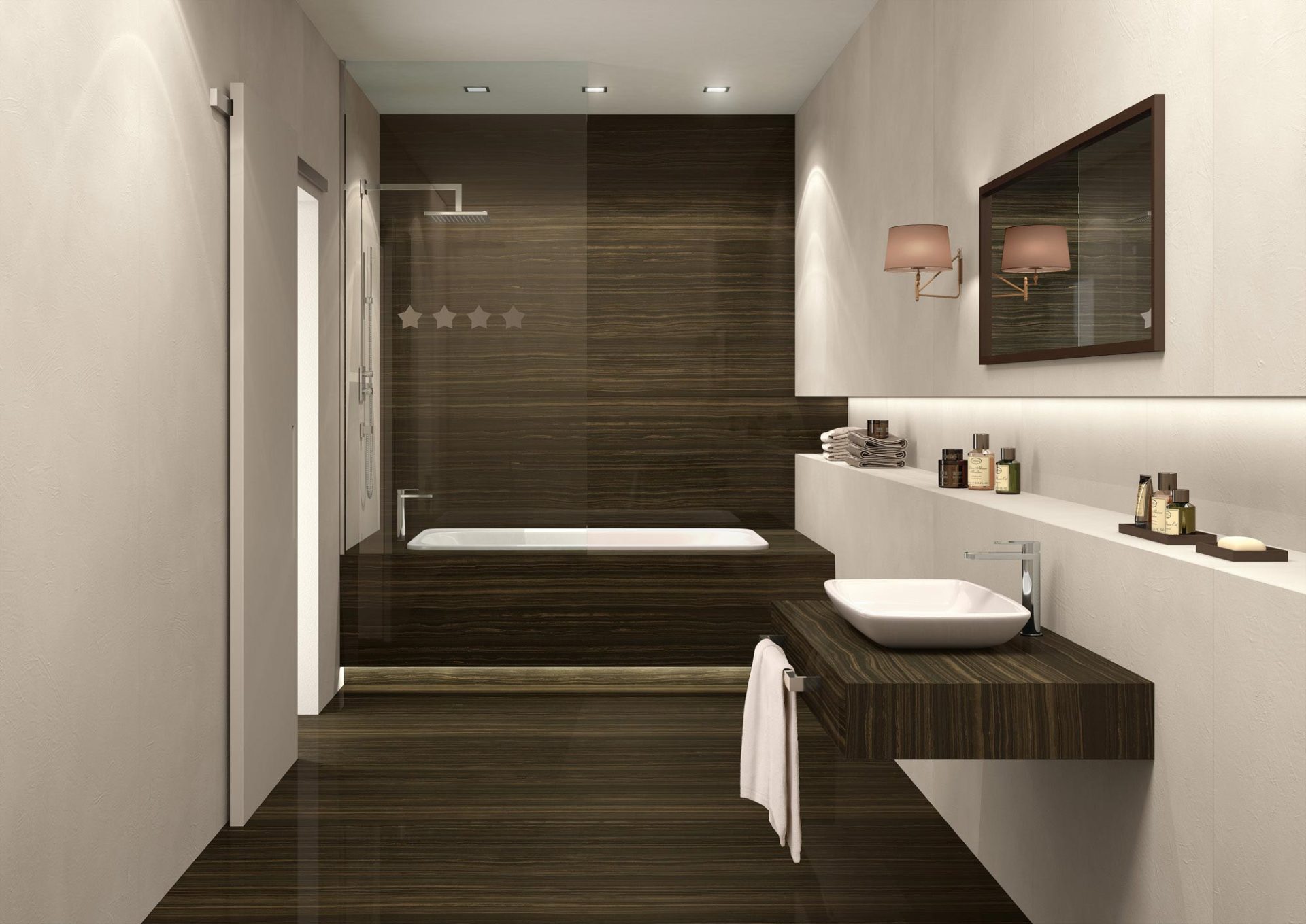 Ariostea Ultra Marmi Eramosa Brown Marble effect porcelain tiles Polished 1500 x 1500 mm Brown ...