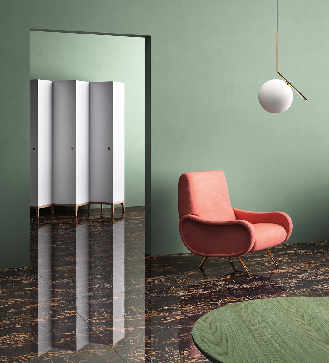 Black 300 x 600 mm Marble effect porcelain tile | Marble Lab Nero ...