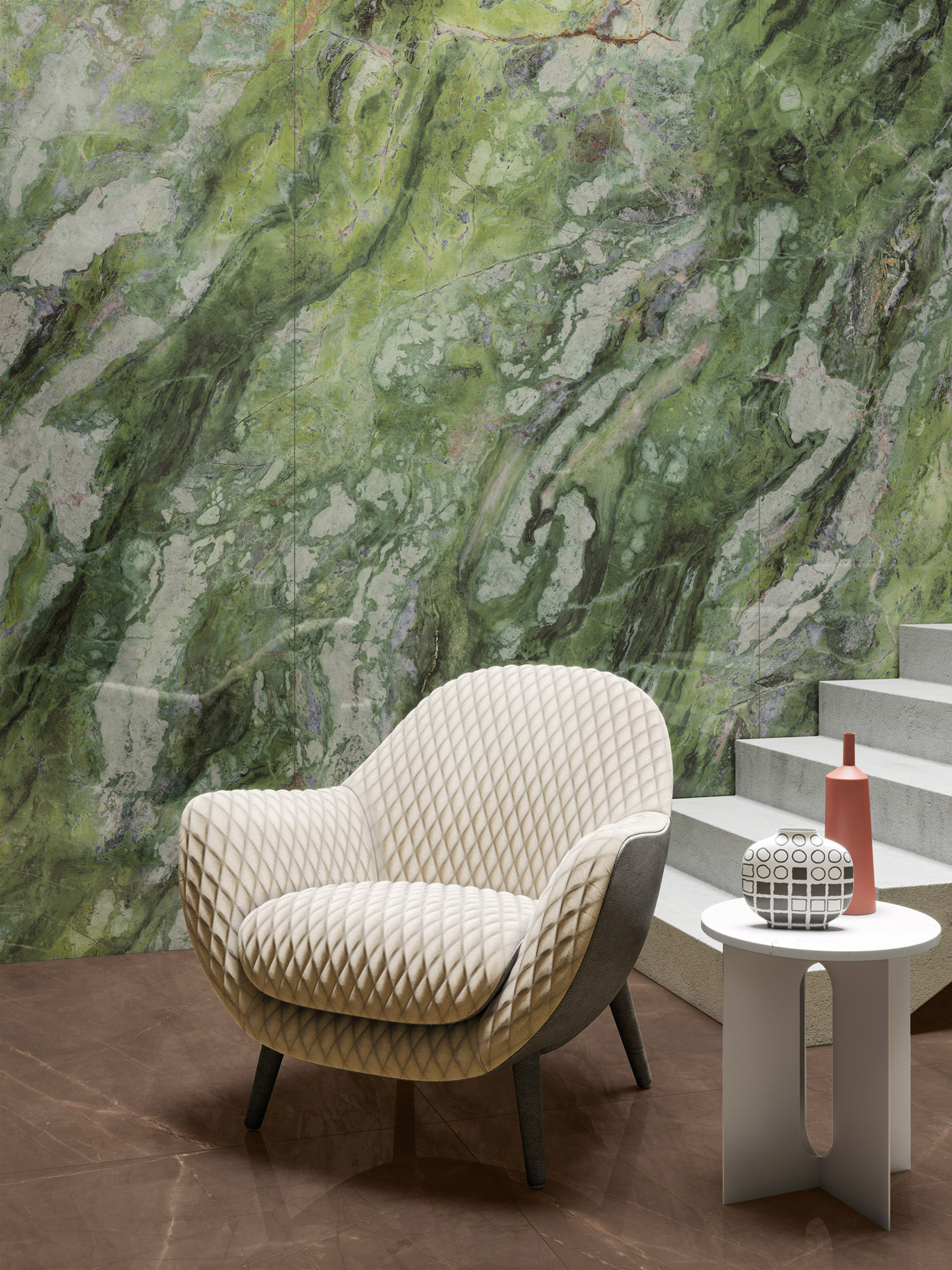 Ariostea Marmi Classici Brilliant Green Marble Effect Porcelain Tiles ...