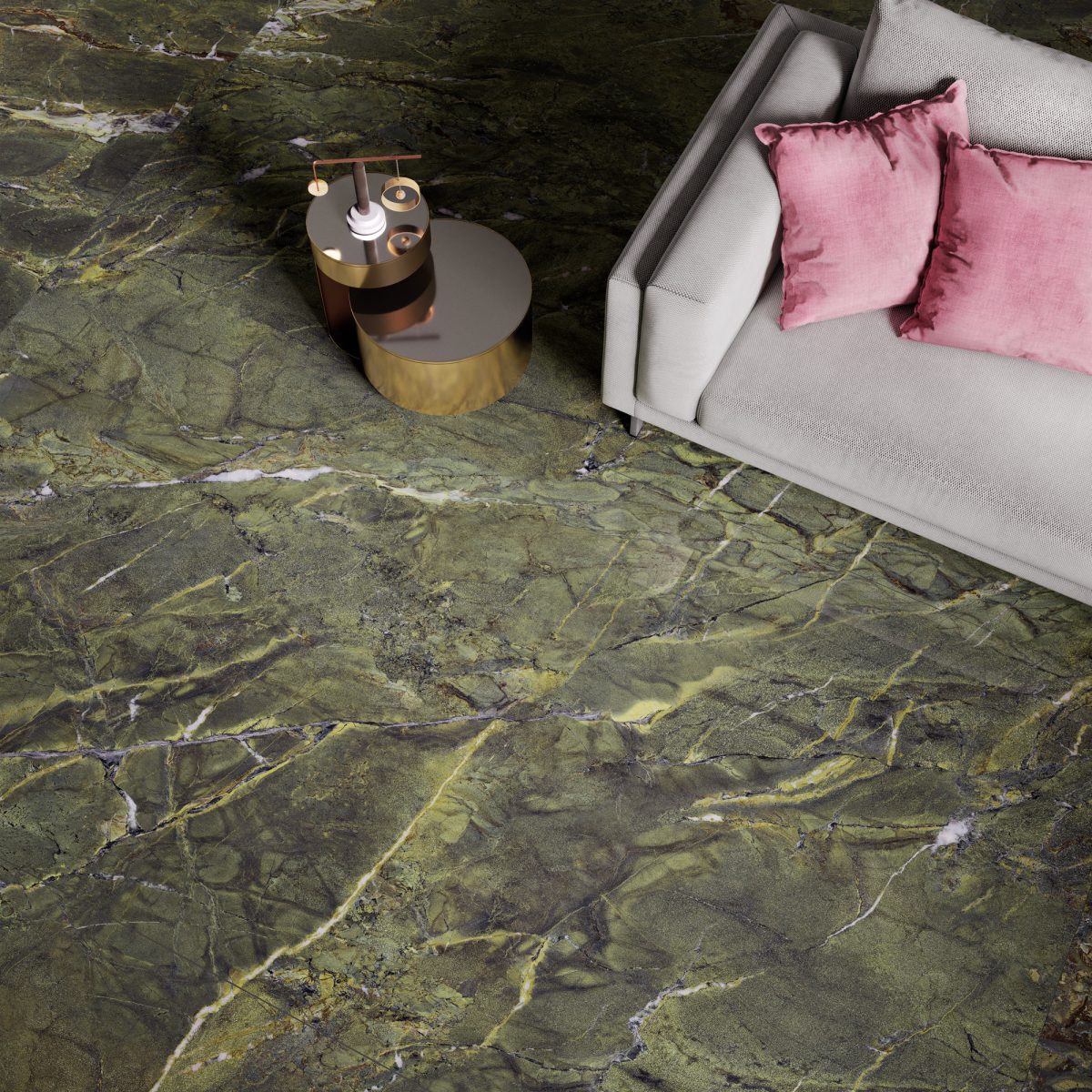 Ariostea Ultra Marmi Verde Karzai Marble effect porcelain tiles ...