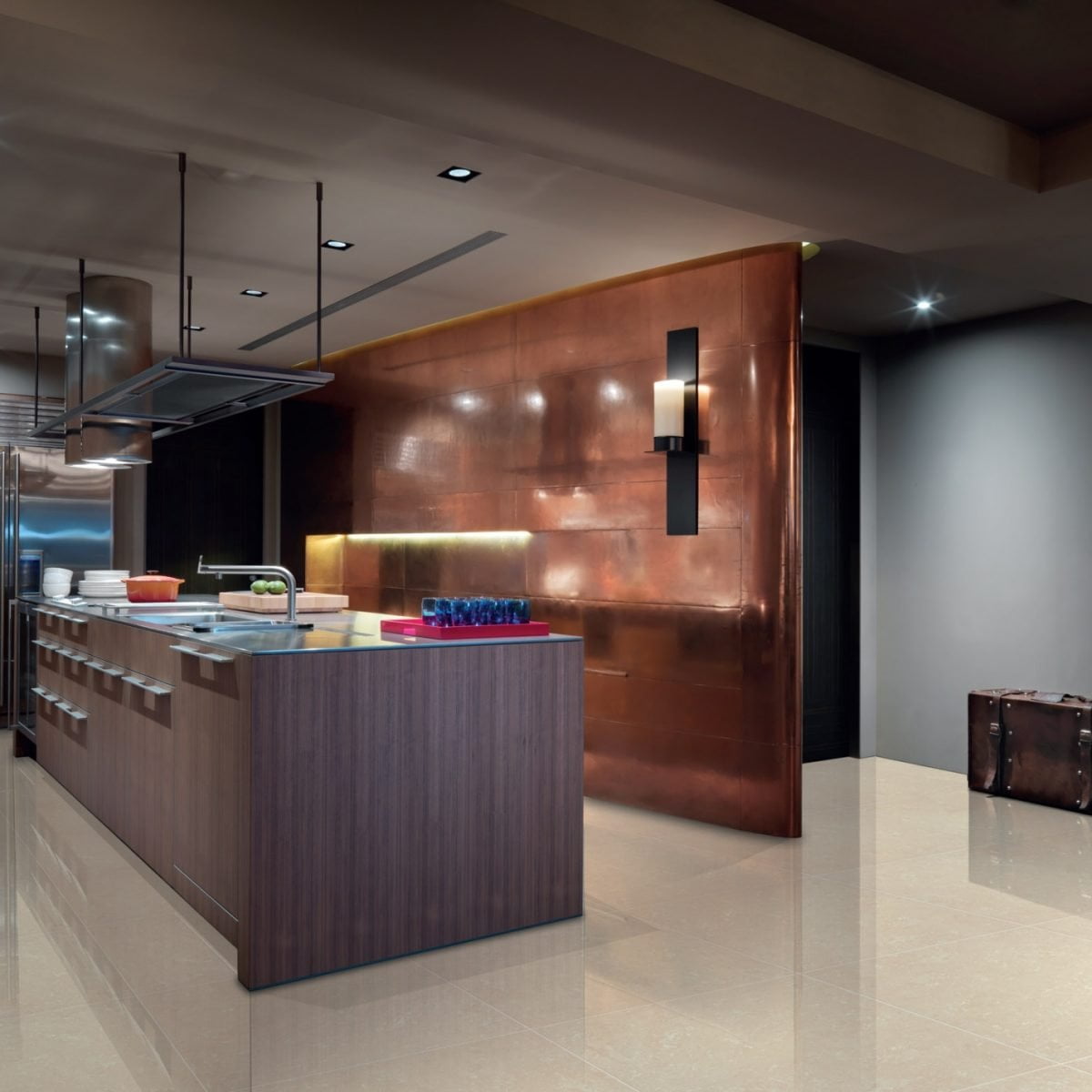 Cream 800 x 800 mm Marble effect porcelain tile | Marmo Milan | Emporio ...