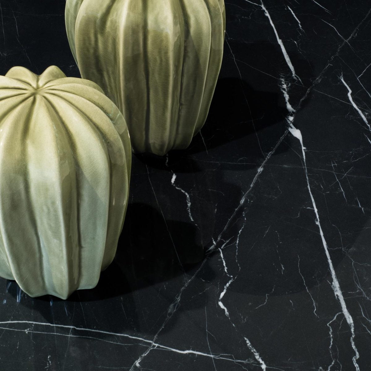 Black 1000 x 1000 mm Marble effect porcelain tile | Ultra Marmi Nero ...