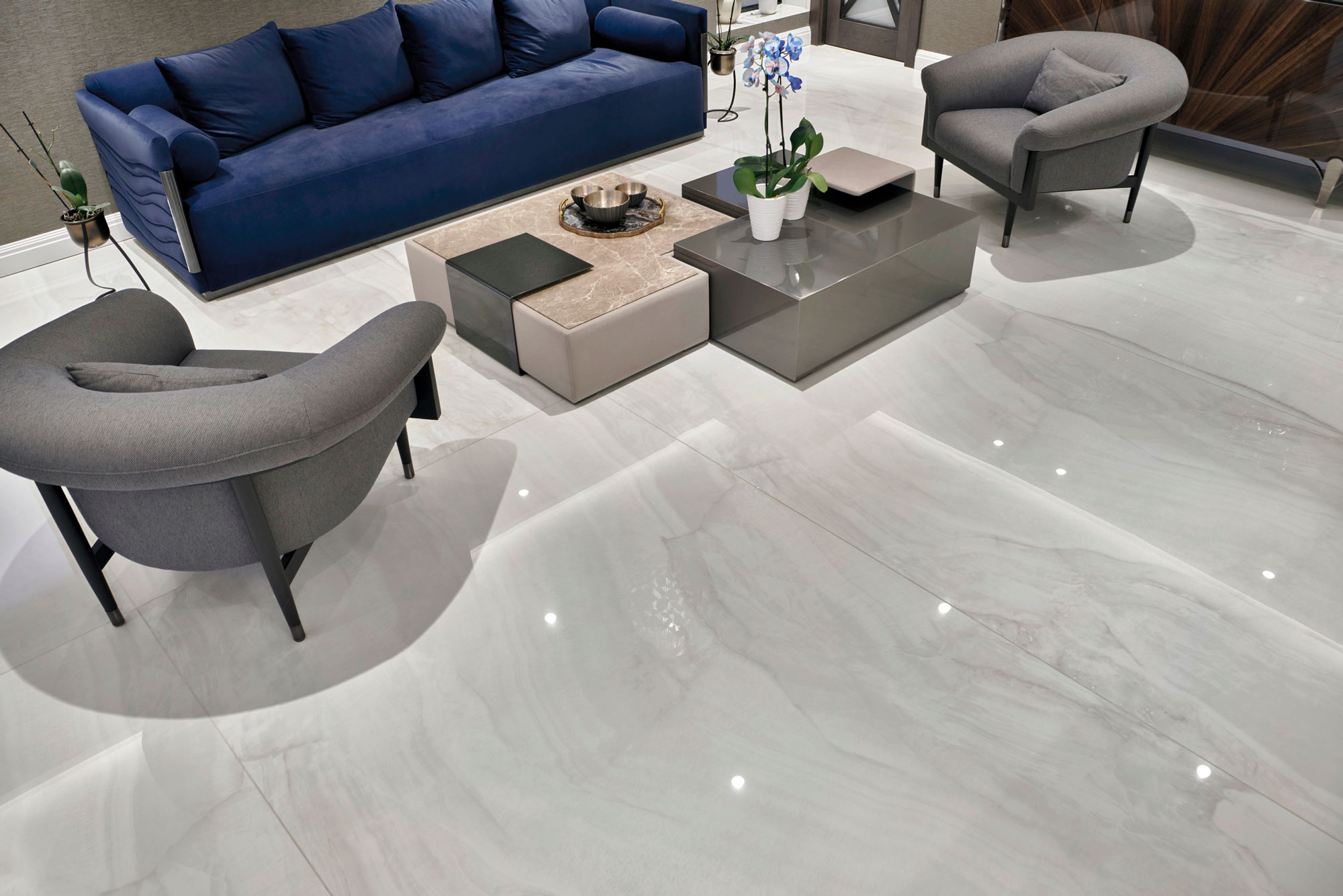 Fiandre Marmi Maximum Bright Onyx Marble effect porcelain tiles ...