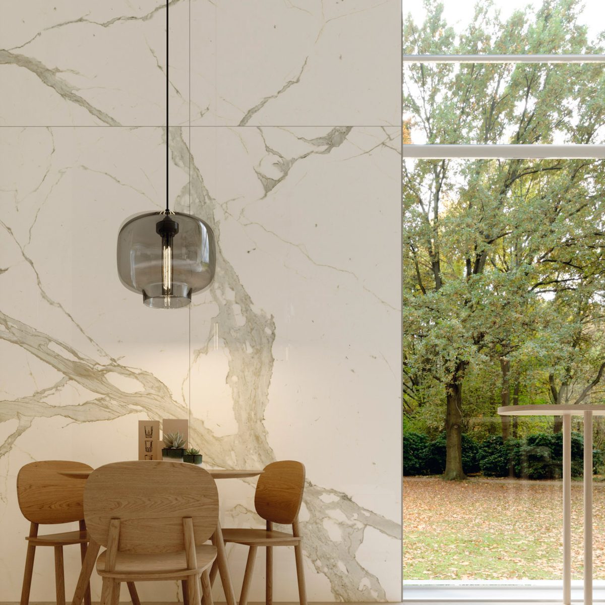 Cream 600 x 1200 mm Marble effect porcelain tile | Fiandre Marble Lab ...