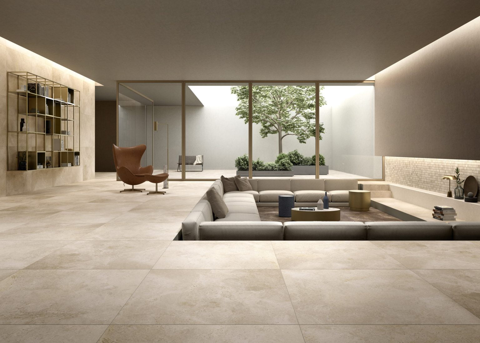 Porcelaingres Royal Stone Noble Beige Stone effect porcelain tiles Grip ...