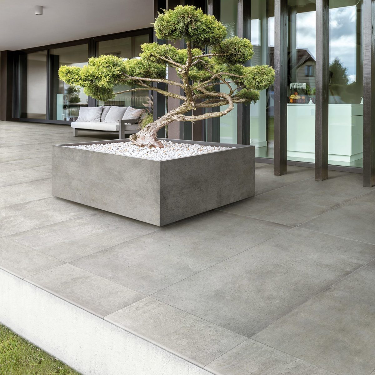 Grey 600 x 1200 mm Stone effect porcelain tile | Ariostea Teknostone ...