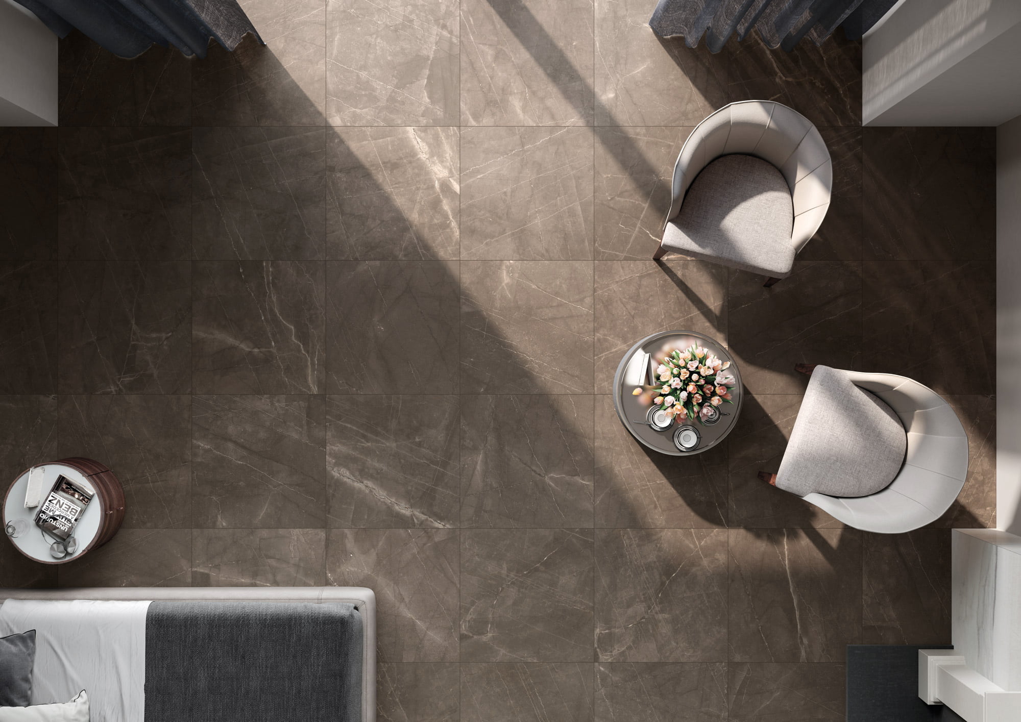 Ariostea Marmi Classici Pulpis Bronze Marble effect porcelain tiles ...