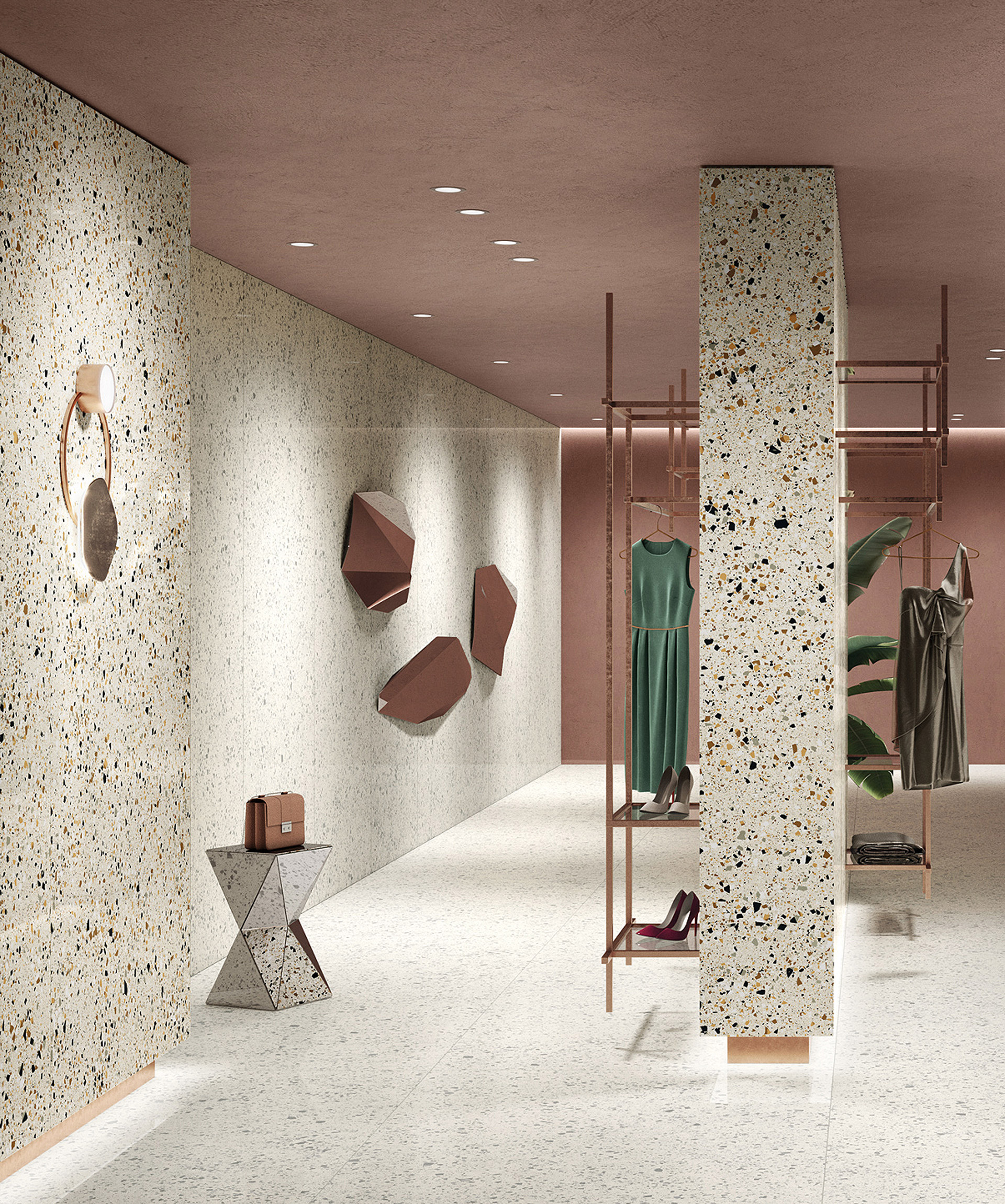 FMG Maxfine Venice Ivory Stone Effect Porcelain Tiles 1200 x 1200 ...
